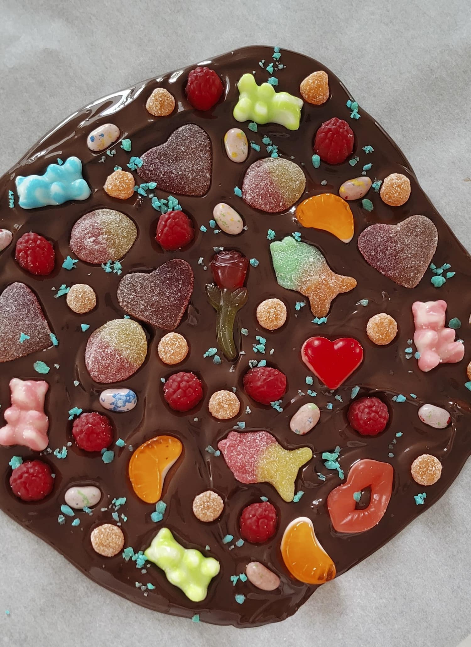 chocolate bark sour gummies - The Culinary Chase